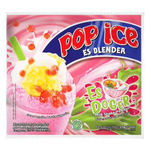 Pop Ice Milk Shake Powder - Es Doger Flavor, @25 grams (10 sachets)