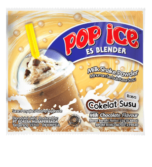 Pop Ice Milk Shake Powder - Milk Chocolate Flavor, @25 grams (10 sachets)
