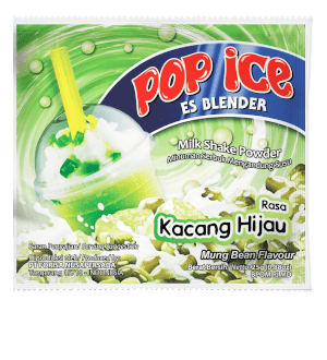 Pop Ice Milk Shake Powder - Green Bean Flavor, @25 grams (10 sachets)