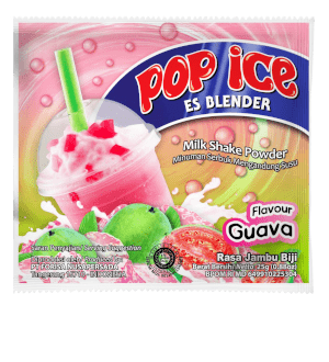 Pop Ice Milk Shake Powder - Guava Flavor, @25 grams (10 sachets)