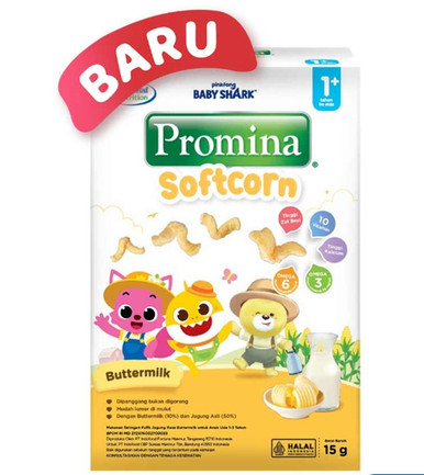 Promina Softcorn Baby Snack Buttermilk Flavor, 15gr