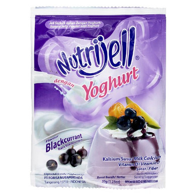 Nutrijell Serbuk Jeli Instant Rasa Yougurt Blackcurrant - Instant Jelly ...