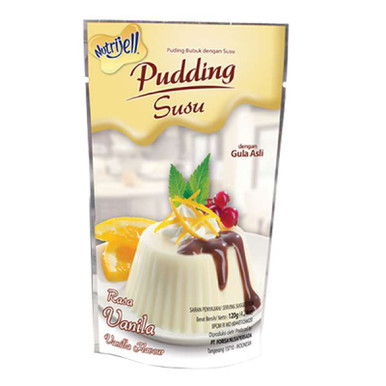 Nutrijell Bubuk Puding Susu Instant Rasa Vanilla - Instant Milk Pudding Powder Vanilla Flavor, 120gr