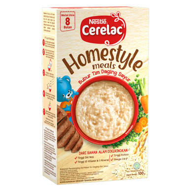 Nestle Cerelac Homestyle Bubur Tim Daging Sayur (Porridge with Meat and ...