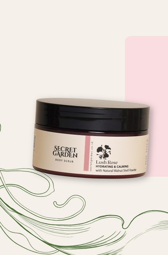Secret Garden Body Scrub Lush Rose Hydrating & Calming, 200ml