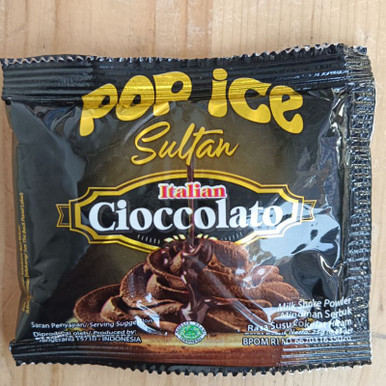 Pop Ice Instant Drink Sultan Italian Cioccolato Flavor, @25gr (Pack of 10)