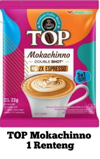 Top Coffee 3 in 1 Mokachinno Flavor, 220gr (10ct @22gr)