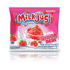 Milkjus Ice Blend Instant Milk Powder Drink Strawberry Flavor, @25gr ...