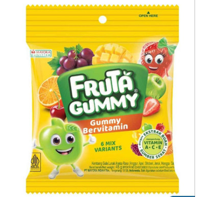 Fruta Gummy Candy, @45gr (Pack of 4)