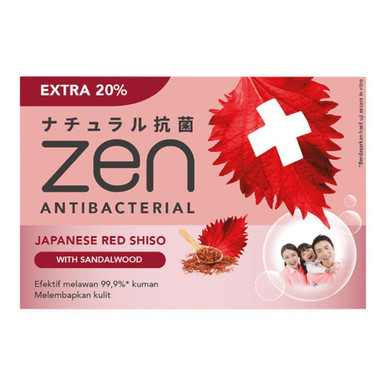 Zen Antibacterial Bar Soap Japanese Red Shiso with Sandalwood, 60gr ...
