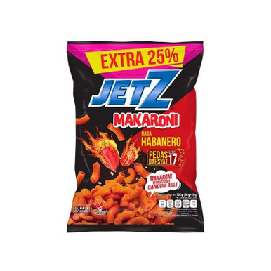 Jetz Snack Macaroni Habanero Flavor, 100gr