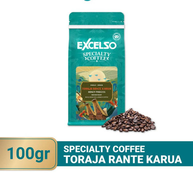 Excelso Specialty Coffee Toraja Rante Karua Honey Process Beans, 100gr