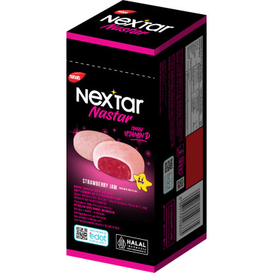 Nextar Nastar Cookies Strawberry Jam, 90gr (@11,25gr x 8ct)