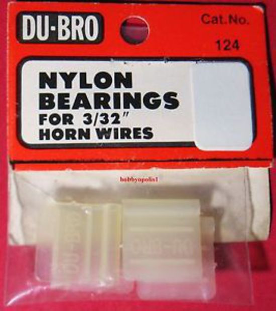 Du-Bro 124 Nylon Bearings 3/32Horn Wire