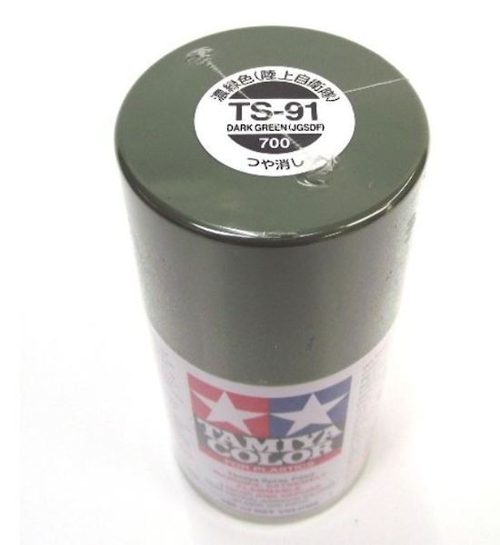 TS-91 Tamiya 100ml Spray Paint: Dark Green (JGSDF)