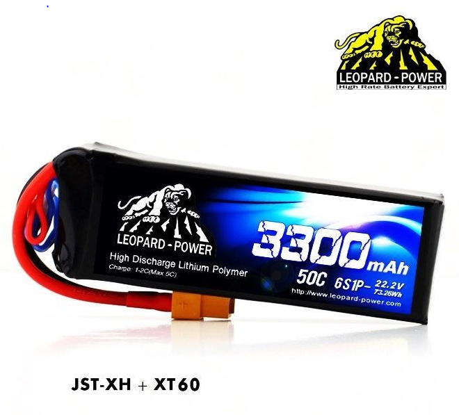 Leopard Power 6s 22.2v 3300mah 50c XT90 Lipo Battery
