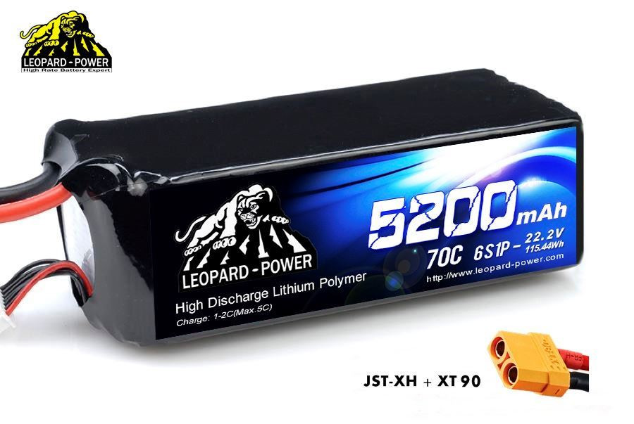 Leopard Power 6S 22.2v 5200mah 70C XT90 LiPo Battery