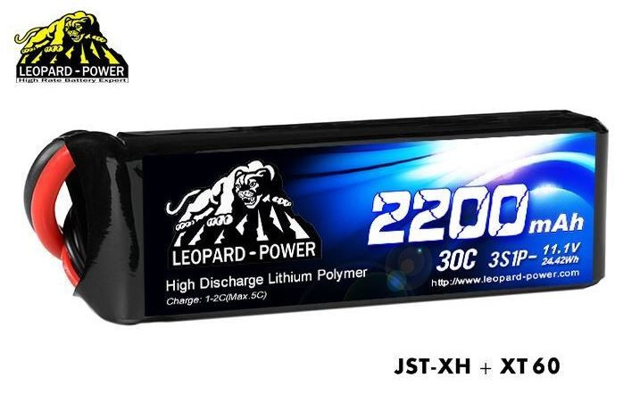 Leopard Power 3S 11.1v 2200mAh 30C LiPo Battery w/EC3