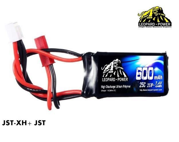 Leopard Power 2s 7.4V 600mah 25c Lipo Battery with JST