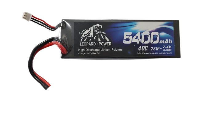 Leopard Power 2S 7.4v 5400mAh 30C Hardcase LiPo Battery w/XT60