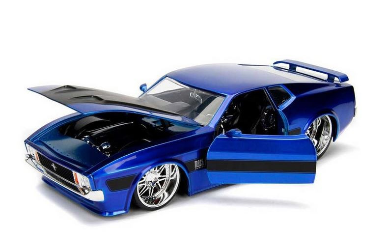 1973 Ford Mustang Mach 1 Diecast Model Deep Blue