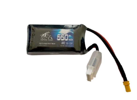 Leopard Power 3S 11.1V 550mah 80C Lipo Battery with XT30
