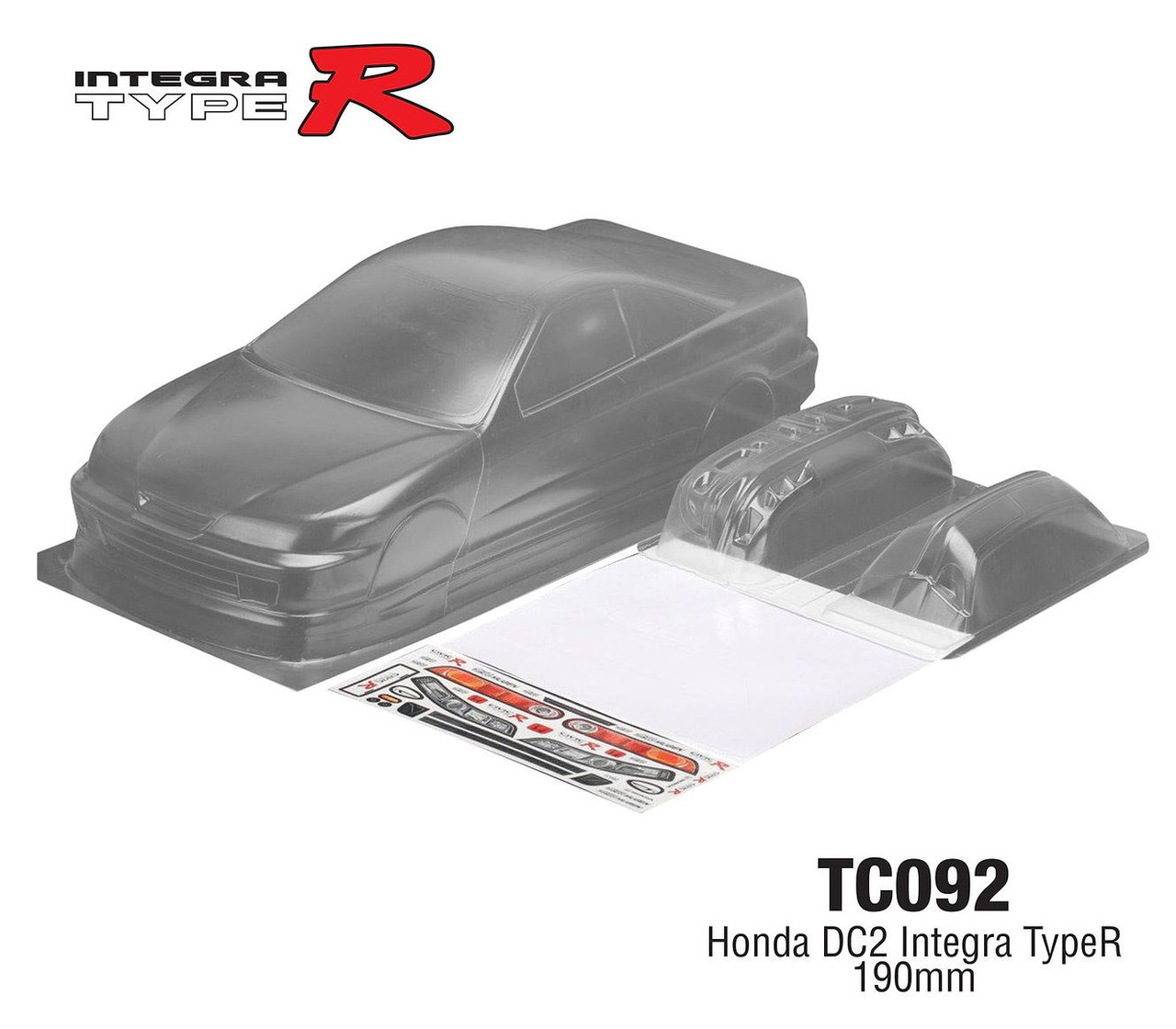 Team C Racing TC092 1/10 Honda Integra DC2 Clear Body Set