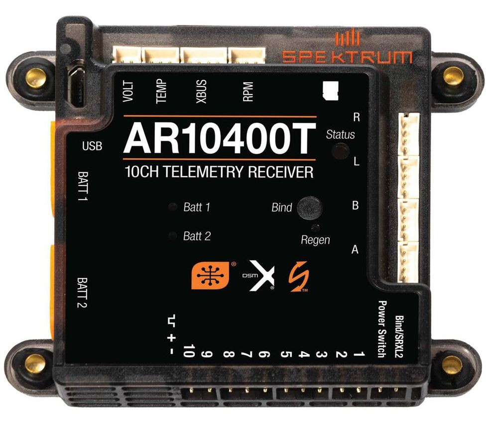 Spektrum SPMR10100C NX10 10-Channel DSMX Transmitter with AR10400T ...