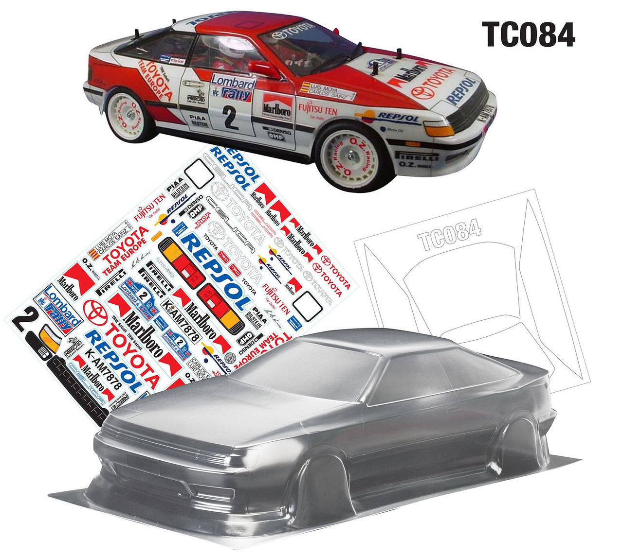 Team C Racing TC084 1/10 Toyota Celica GT-Four 190mm Body Set