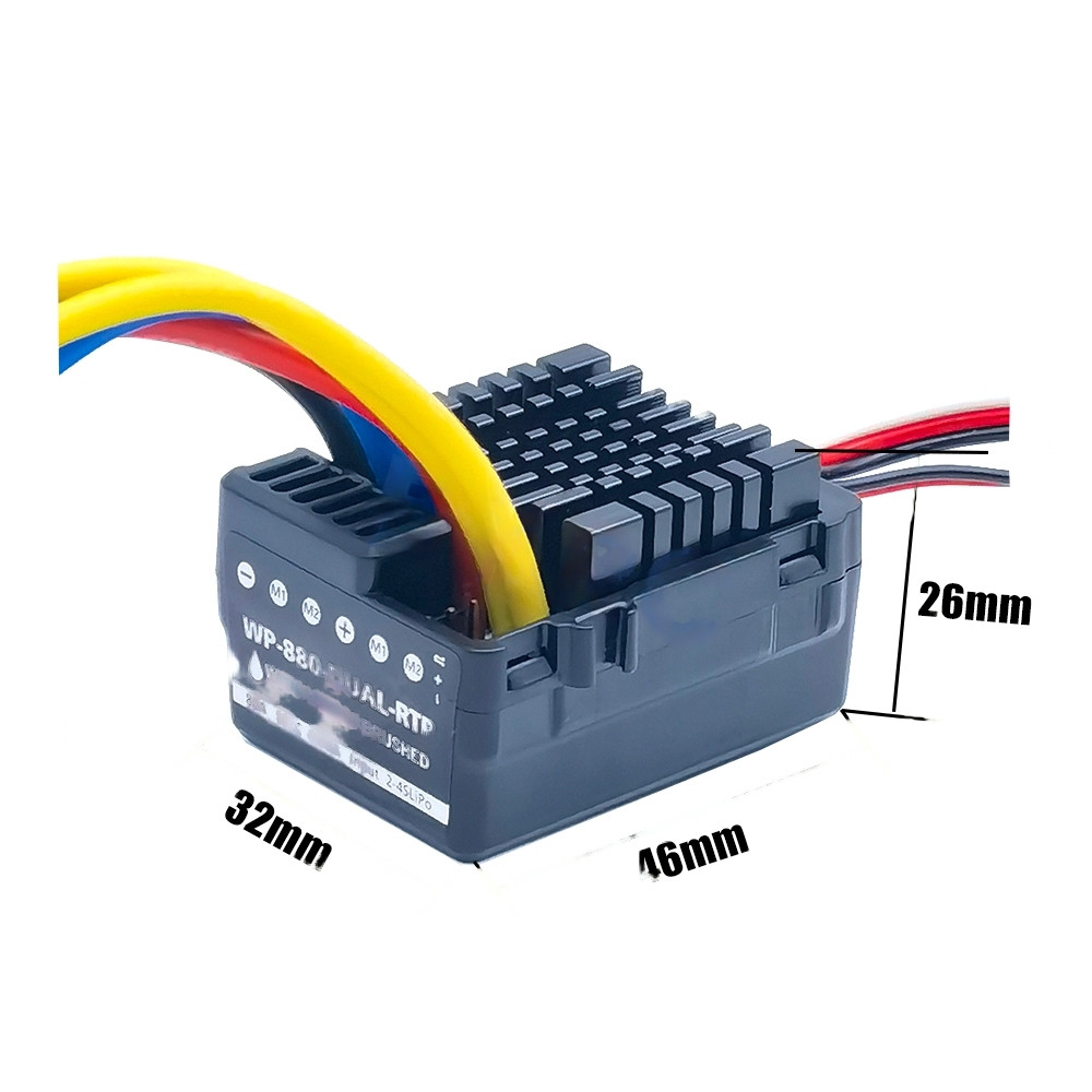HobbyWing 7804096 QuicRun WP 880 RTR 80A Dual Brushed Waterproof ESC