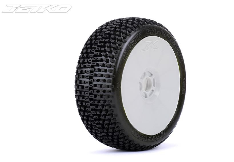 JetKo JK1005-DW 1/8 Dirt Slinger Buggy Tyres Super Soft mounted White ...