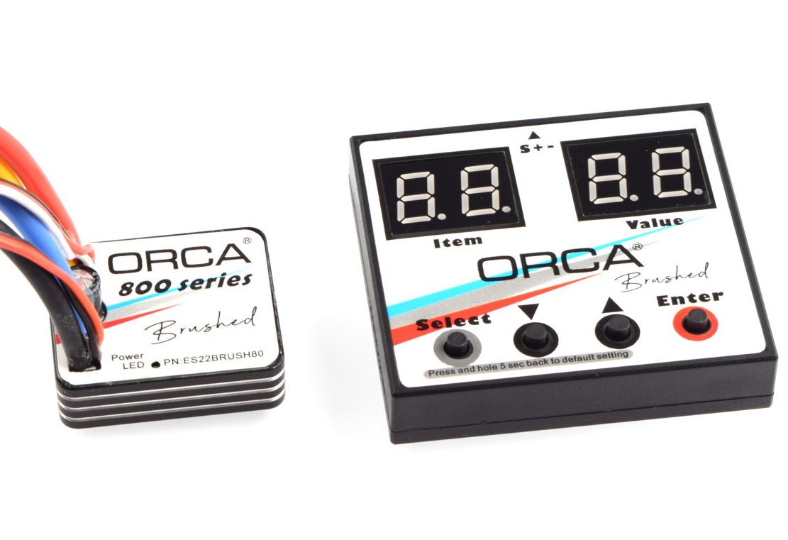 Orca 800 Series 80A Waterproof Brushed ESC w/Programming Card & Tamiya ...