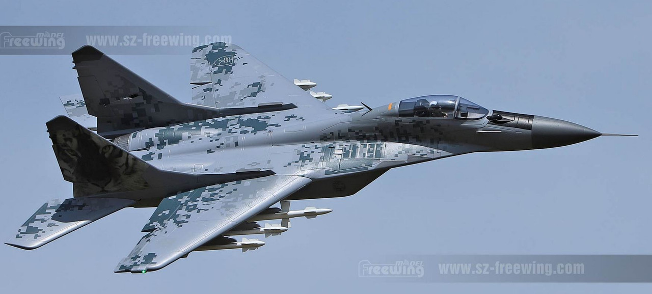 Freewing FJ31615P MiG-29 Fulcrum Twin 80mm 12-Blade EDF Jet