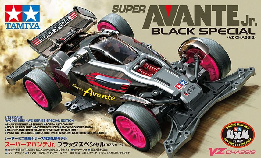 Tamiya 95648 Jr Super Avante VZ Black Edition 4WD Kit