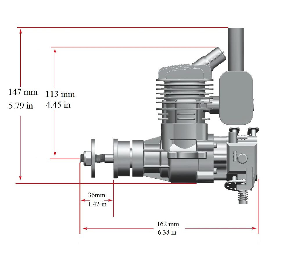RCGF 20cc Stinger RE Rear Carb Gasoline Engine