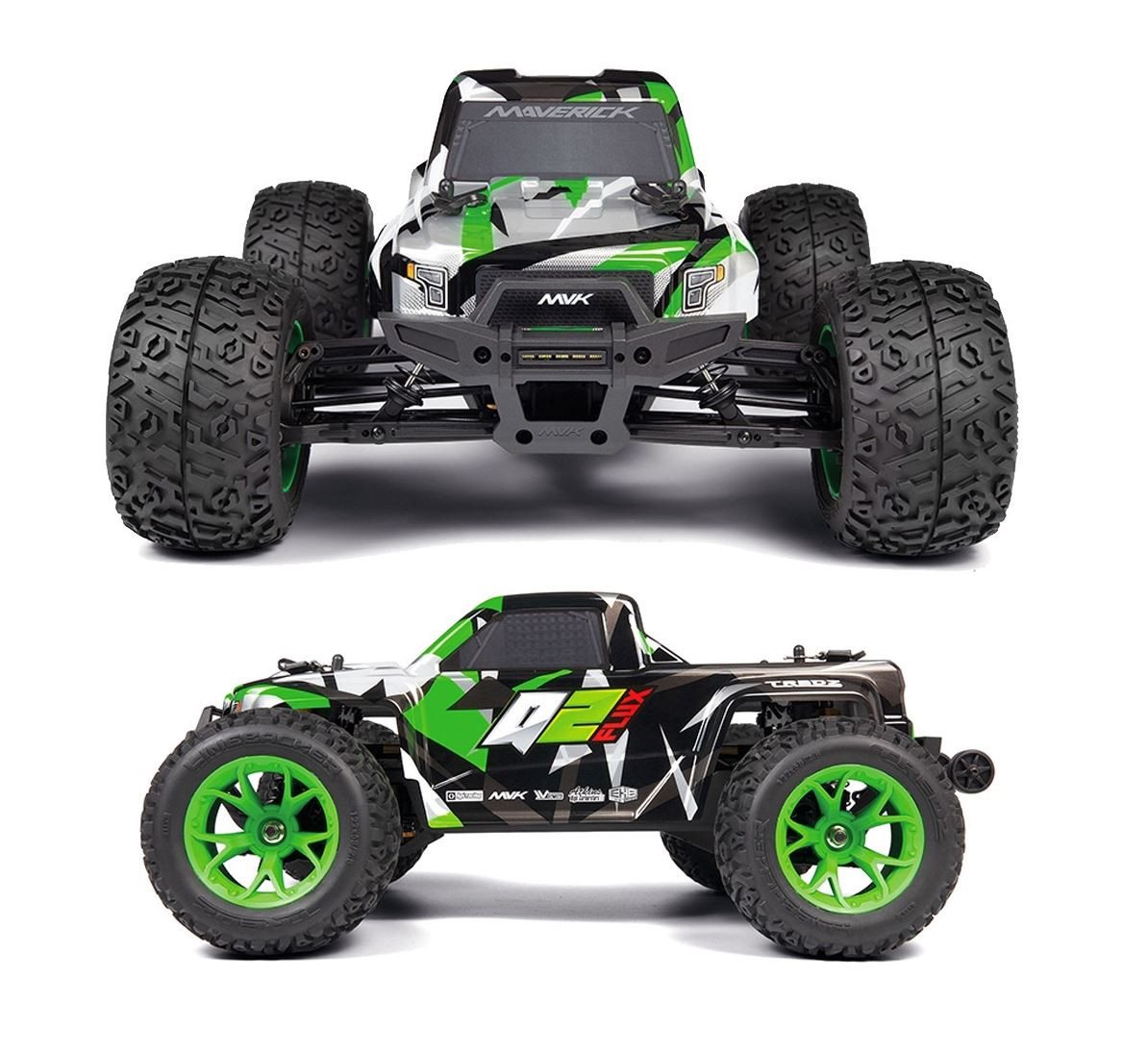 Maverick 150406 1/10 Quantum2 Flux MT 4WD Brushless RC Monster Truck Green