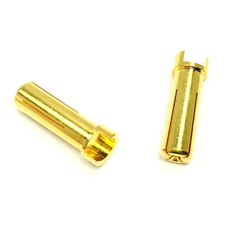Trinity 4mm REV2228 Gold Bullet Connector, (2)