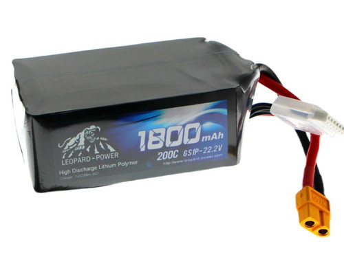 Leopard Power 6S 22.2V 1800mAh 100C LiPo Battery w/XT60