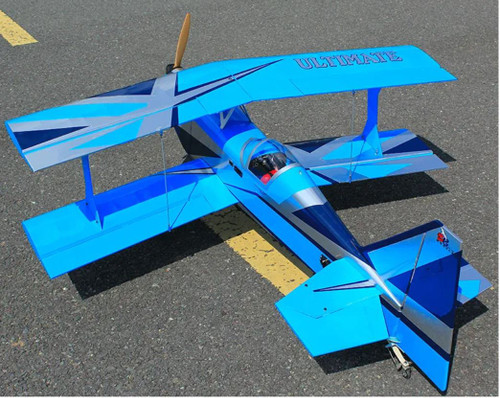 Seagull Models SEA389 NEW 2023 20cc Ultimate Bipe Blue/Silver ARF Kit
