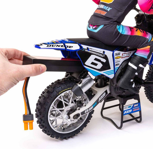 Losi LOS06000T2+SPMXPSS200 1/4 Promoto-MX Motorcycle RTR Club MX Blue w ...