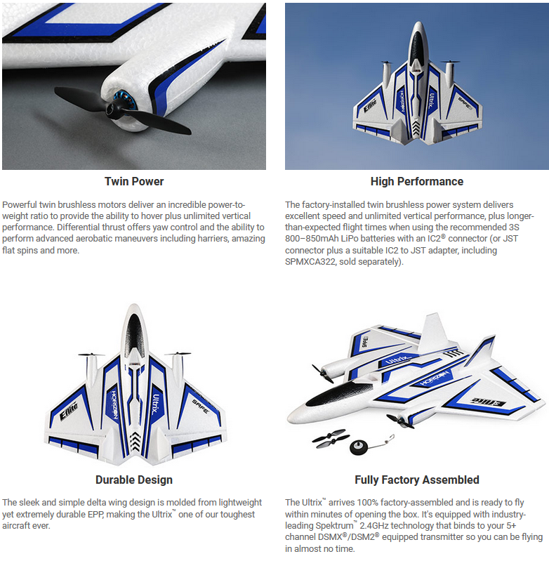 E-flite EFL02250 Ultrix 600mm BNF Basic