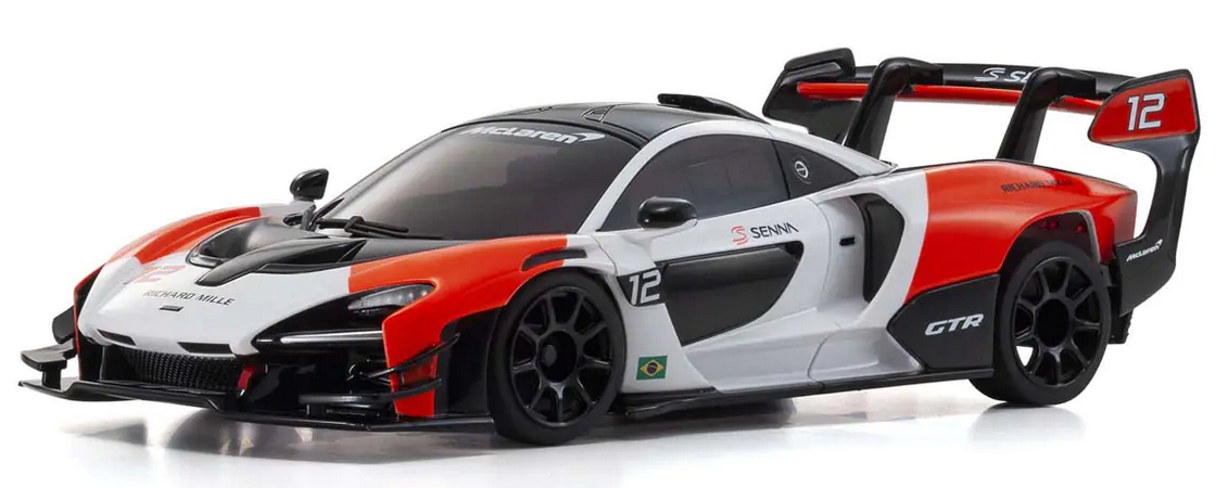 Kyosho 32340WR Mini-Z MR-03 McLaren Senna GTR White/Red EP ReadySet