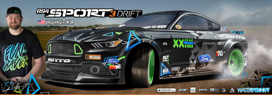 HPI Racing 115984 1 10 RS4 Sport 3 Vaughn Gittin Jr. 2015 Ford Mustang Spec 5 EP Drift Car