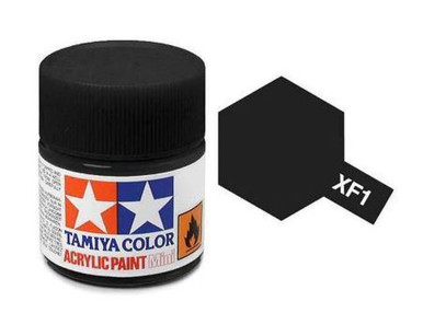 XF1 Tamiya 10ml Acrylic Paint: Flat Black