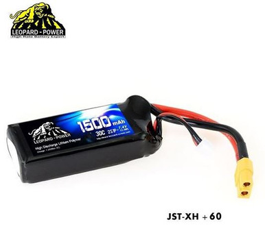 Leopard Power 2s 7.4v 1500mah 30c XT60 Lipo Battery