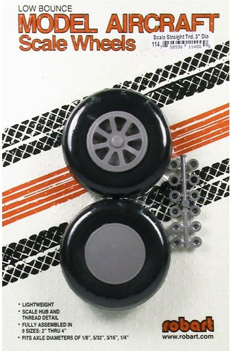 Robart ROB114 U-300 3" Scale Wheels 2Pcs