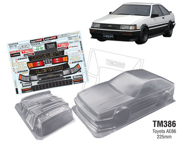 Team C Racing TM386 1/10 Mini Toyota AE86 Clear Body Set