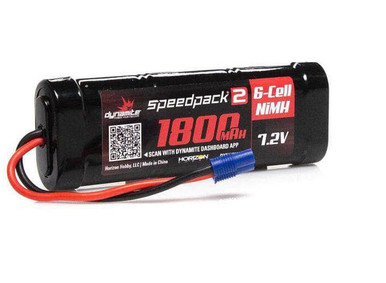 Dynamite DYNB2050EC Speedpack2 1800mAh 7.2V 6-Cell Flat NiMH Battery w/EC3