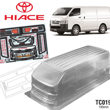 Team C Racing TC019 1/10 Toyota Hiace Clear Body Set