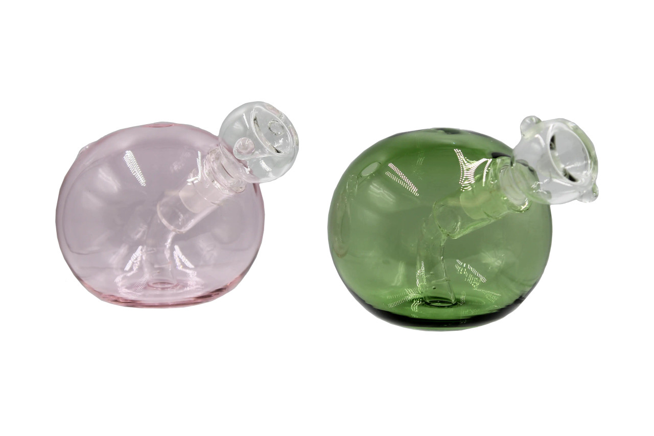 3" Color Tube Round Mini Water Pipe w/ Banger